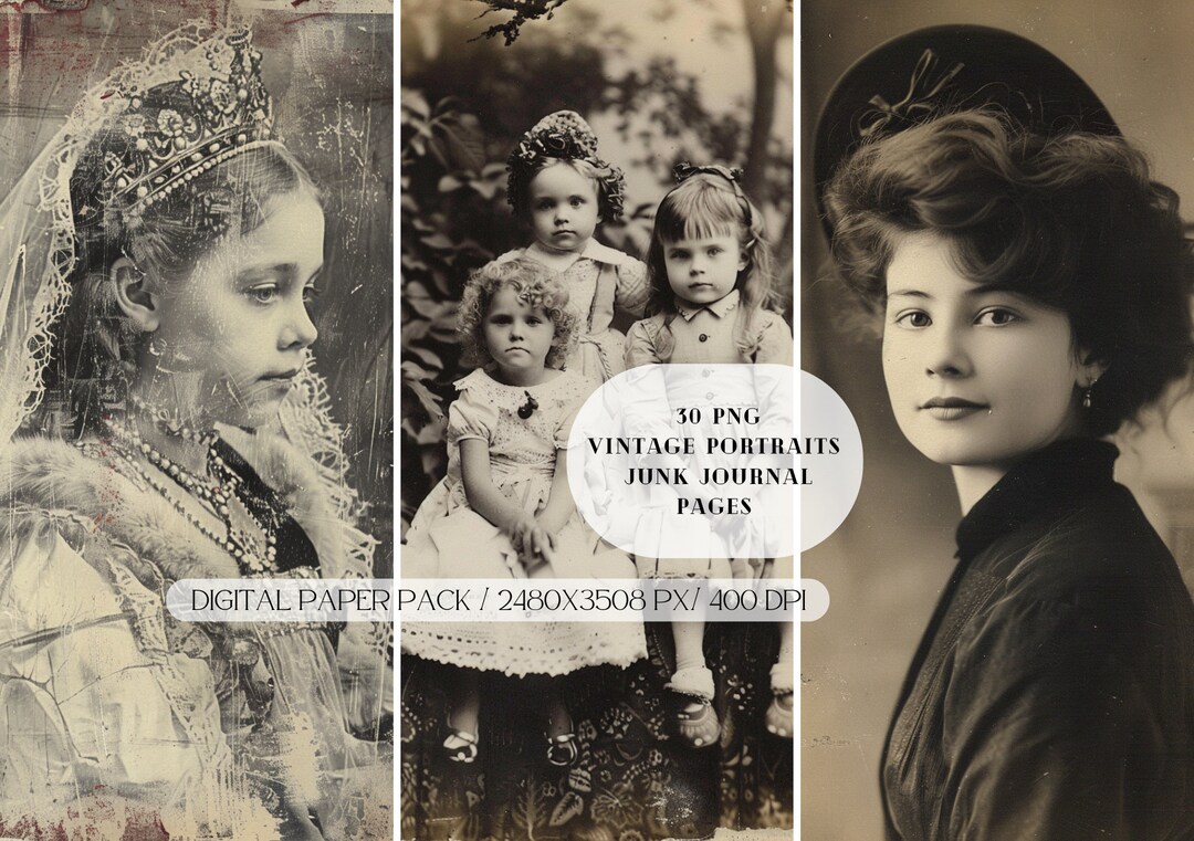 Vintage Photography Victorian Style PNG Digital Junk Journal Ephemera ...