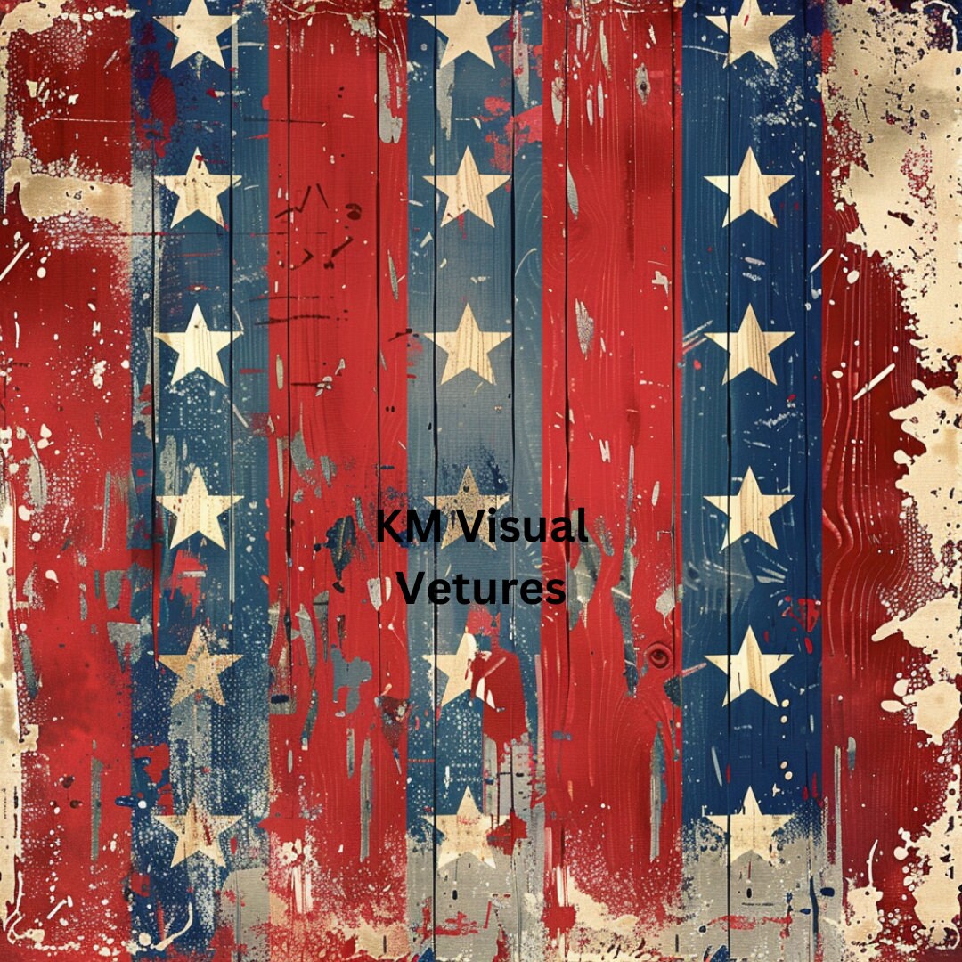 Vintage 4th of July Digital Paper PNG, Stars and Stripes Texture ...