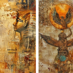 Ancient Egypt Junk Journal Pages PNG, Cleopatra, Pharaon, Pyramid ...