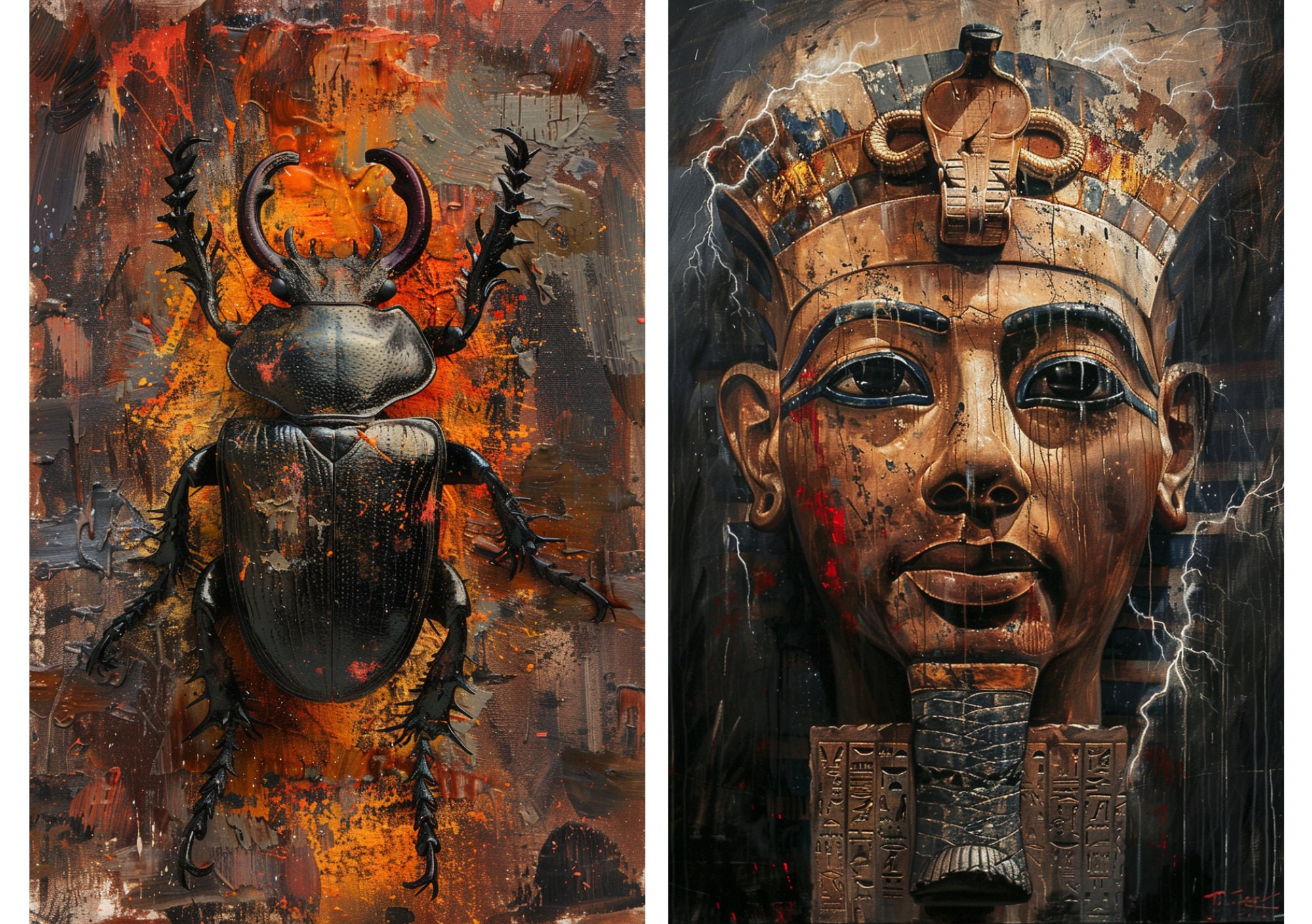 30 Ancient Egypt Junk Journal Pages PNG, Cleopatra, Pharaon, Pyramid ...