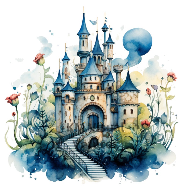 Alice in Wonderland Watercolor Clipart 40 PNG Bundle, Fairytale Clipart ...