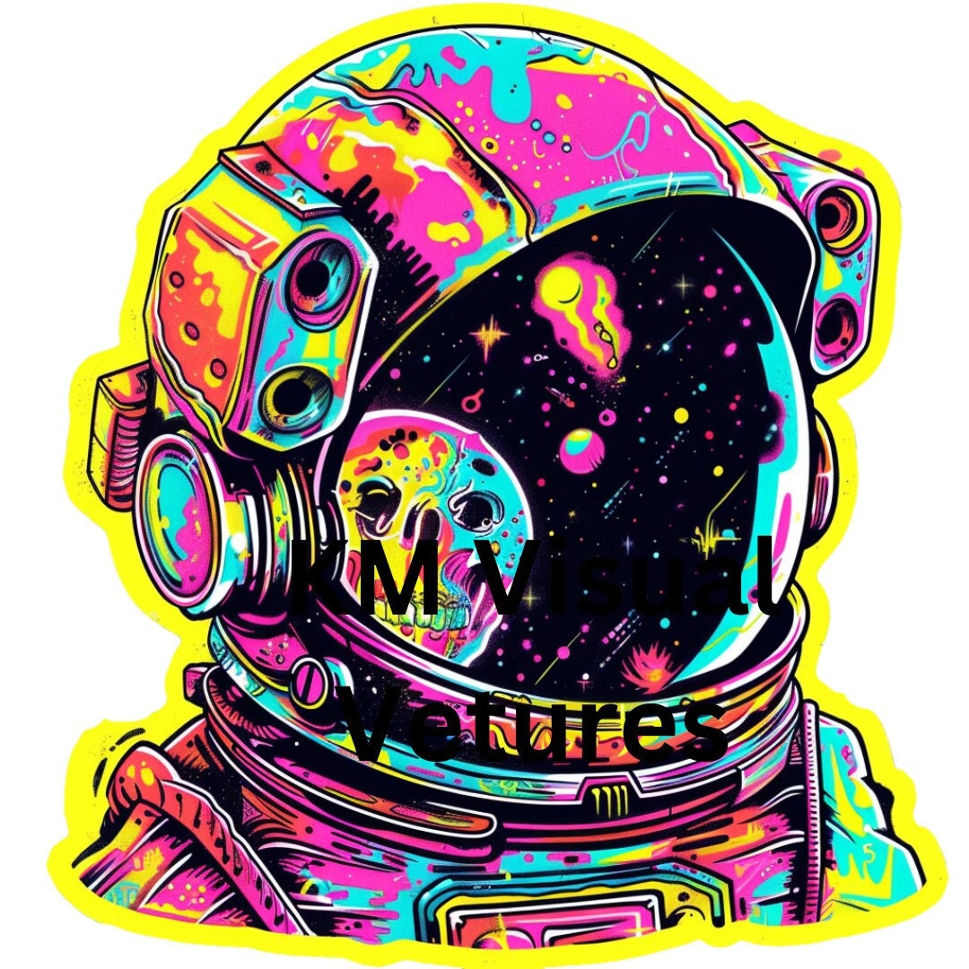 Astronaut Psychedelic Sticker PNG Transparent Background, Psychedelic ...