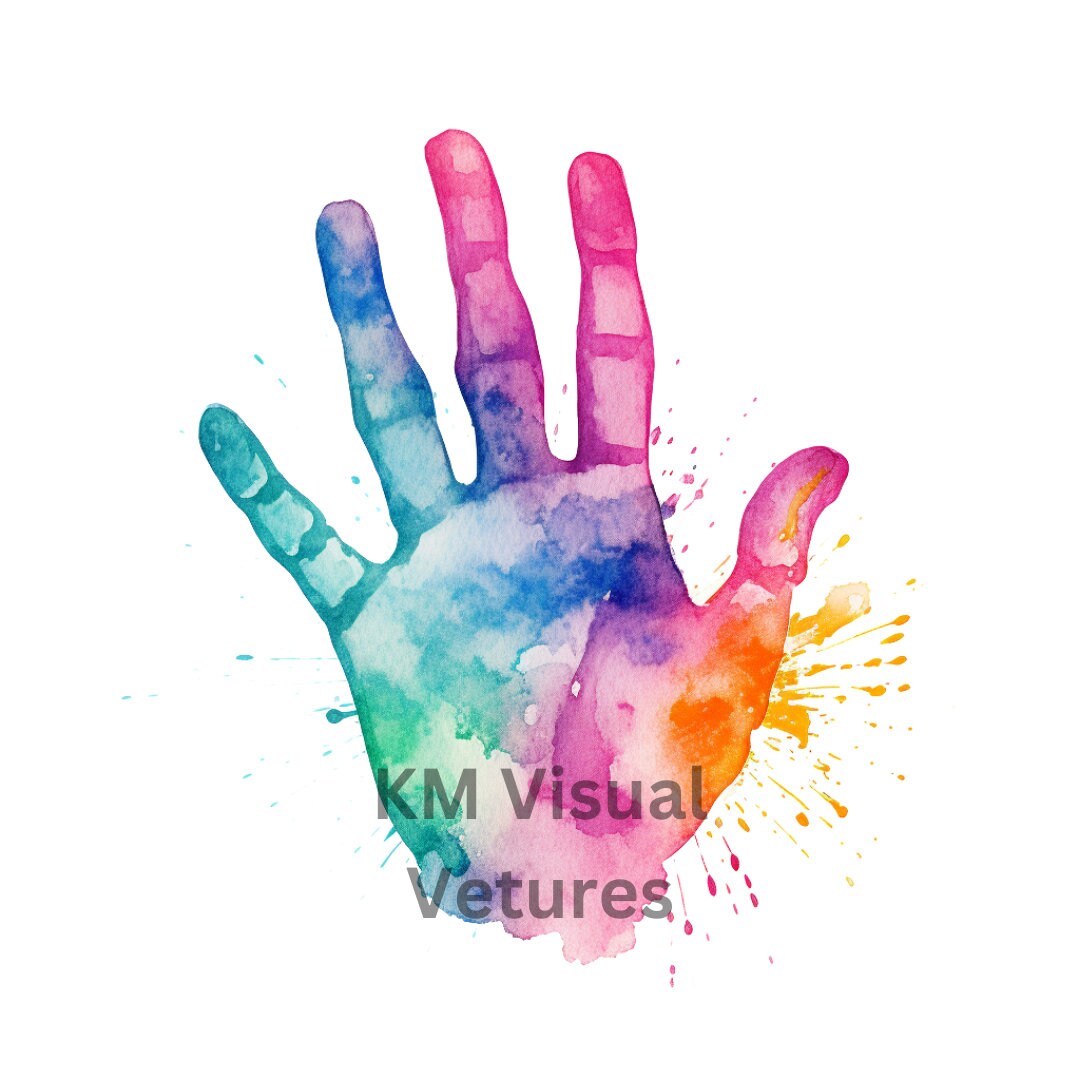 Watercolor Handprint Clipart PNG, Painted Hand, Sticker, Diary ...
