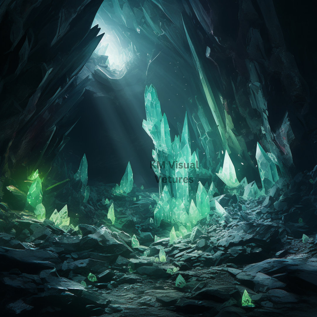 34 Watercolor Crystal Caves Digital Paper PNG, Spiritual Crystals ...