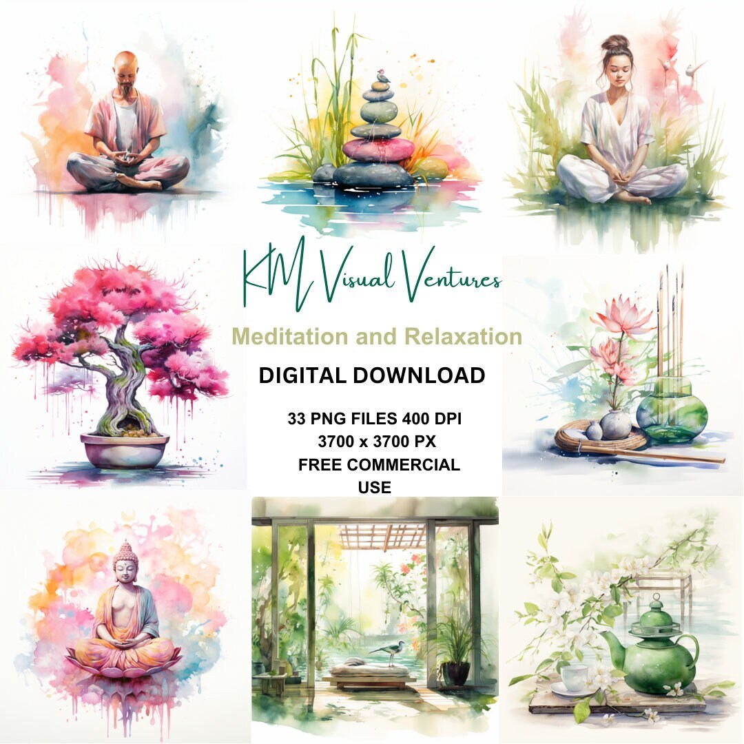 Watercolor Yoga With Transparent Background - Meditation and Relaxation ...