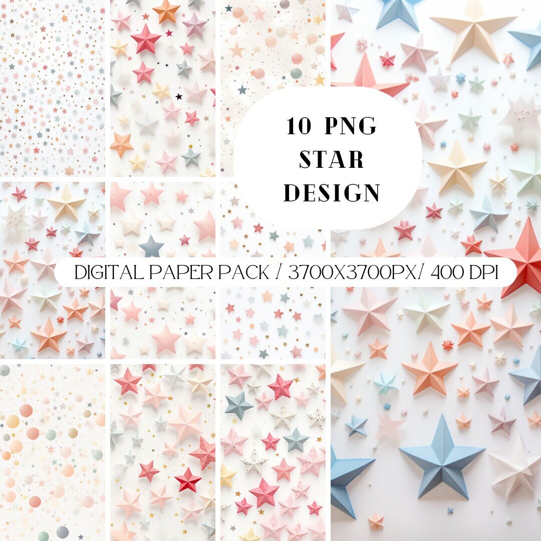 Star Pattern Clipart Pattern Star Digital Seamless PNG - Etsy