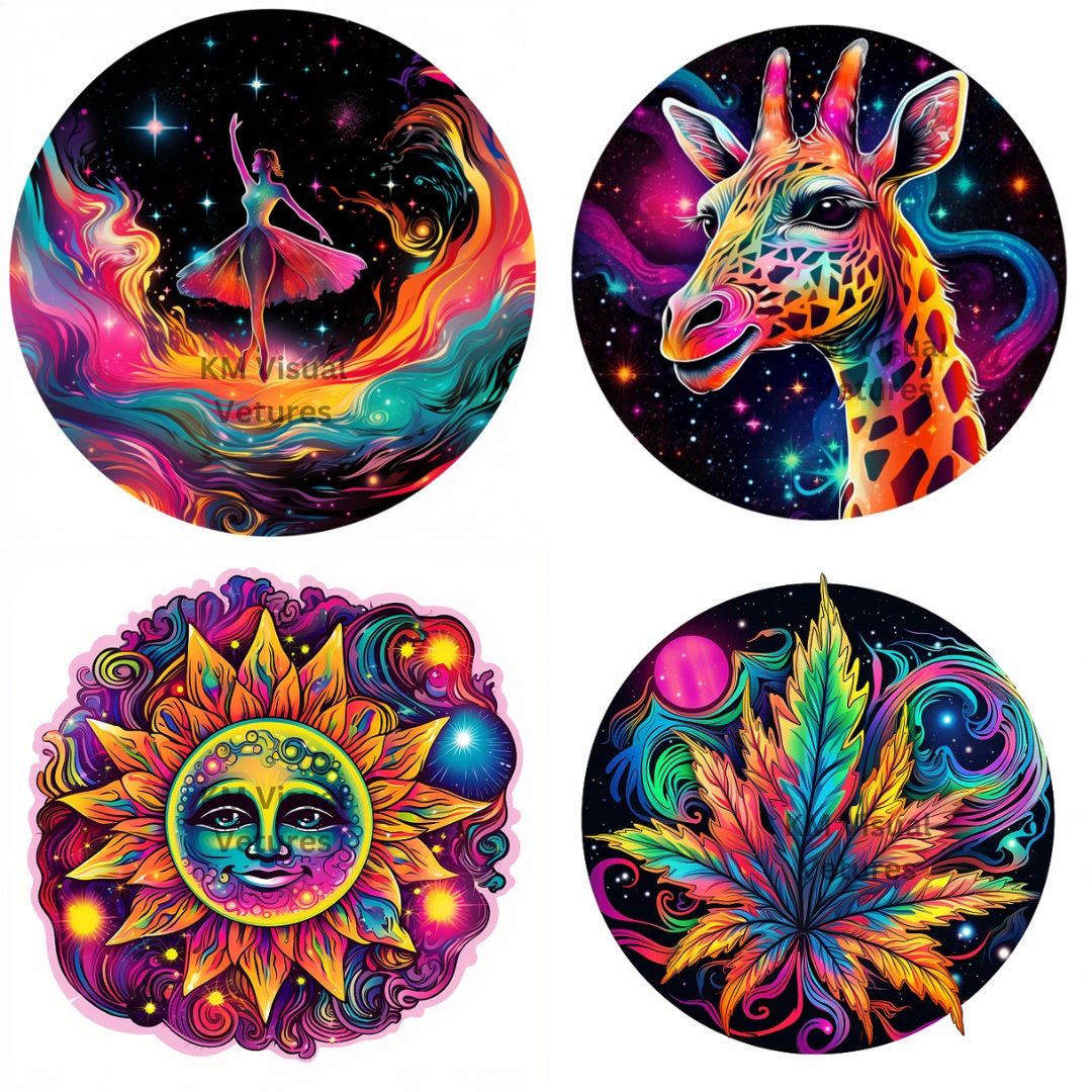 120 Psychedelic Sticker PNG Transparent Background, Magic Mushrooms ...