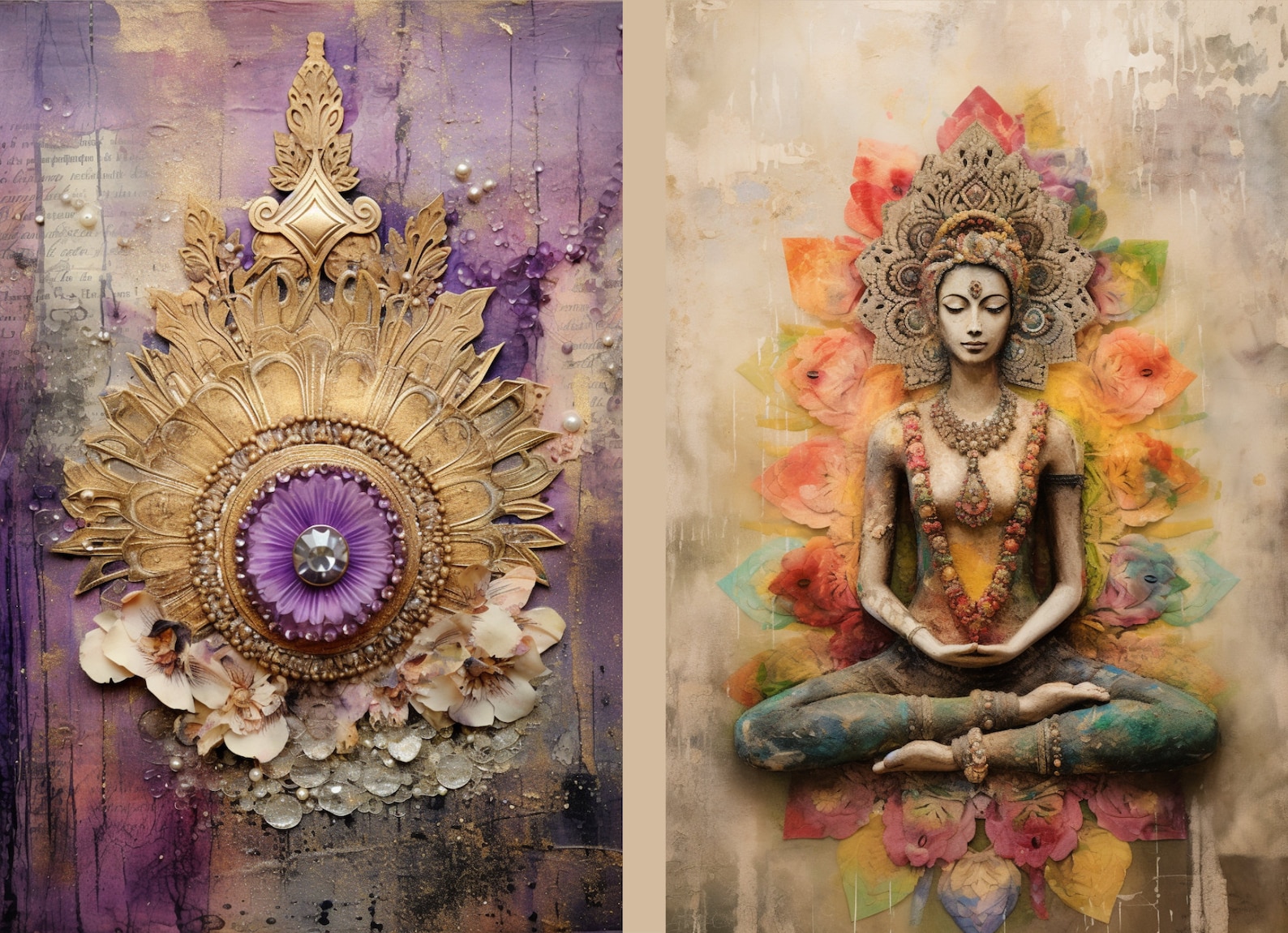 Junk Jurnal Spiritual Chakras, Meditation PNG, Chakra Symbols,3rd Eye ...