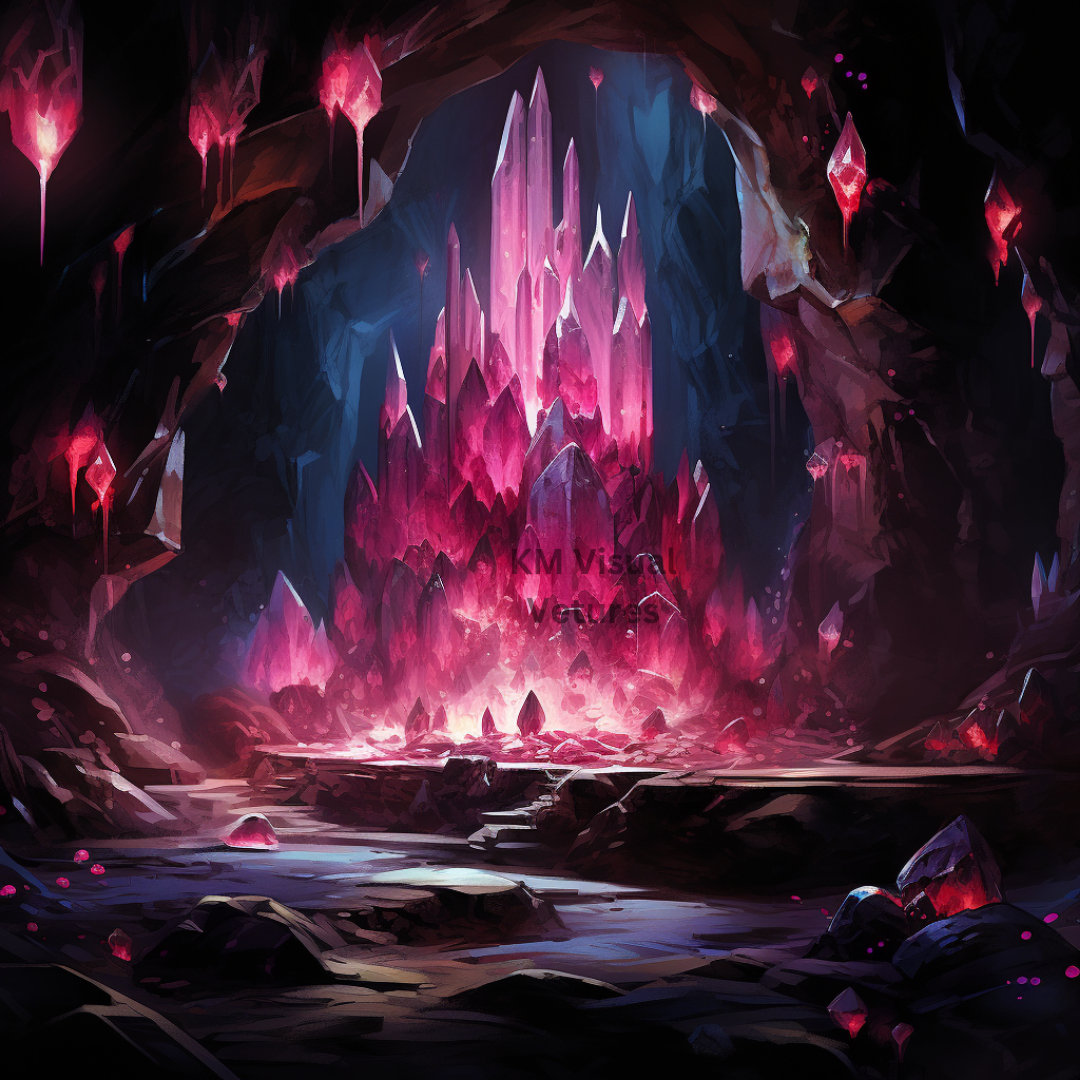 34 Watercolor Crystal Caves Digital Paper PNG, Spiritual Crystals ...