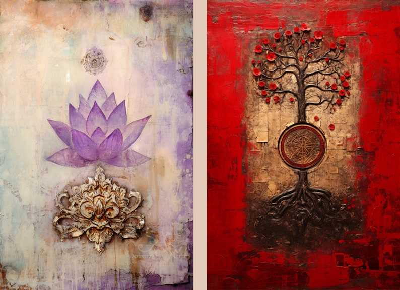 Junk Jurnal Spiritual Chakras, Meditation PNG, Chakra Symbols,3rd Eye ...