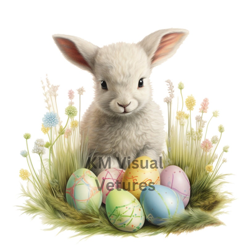 Easter Pastel Colors Clipart Pngspringchurch Bunny - Etsy