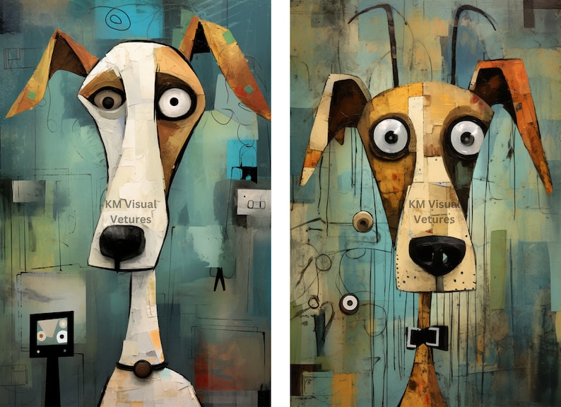 Whimsical Joy With Funny Quirky Dogs Junk Journal Digital Paper PNG ...