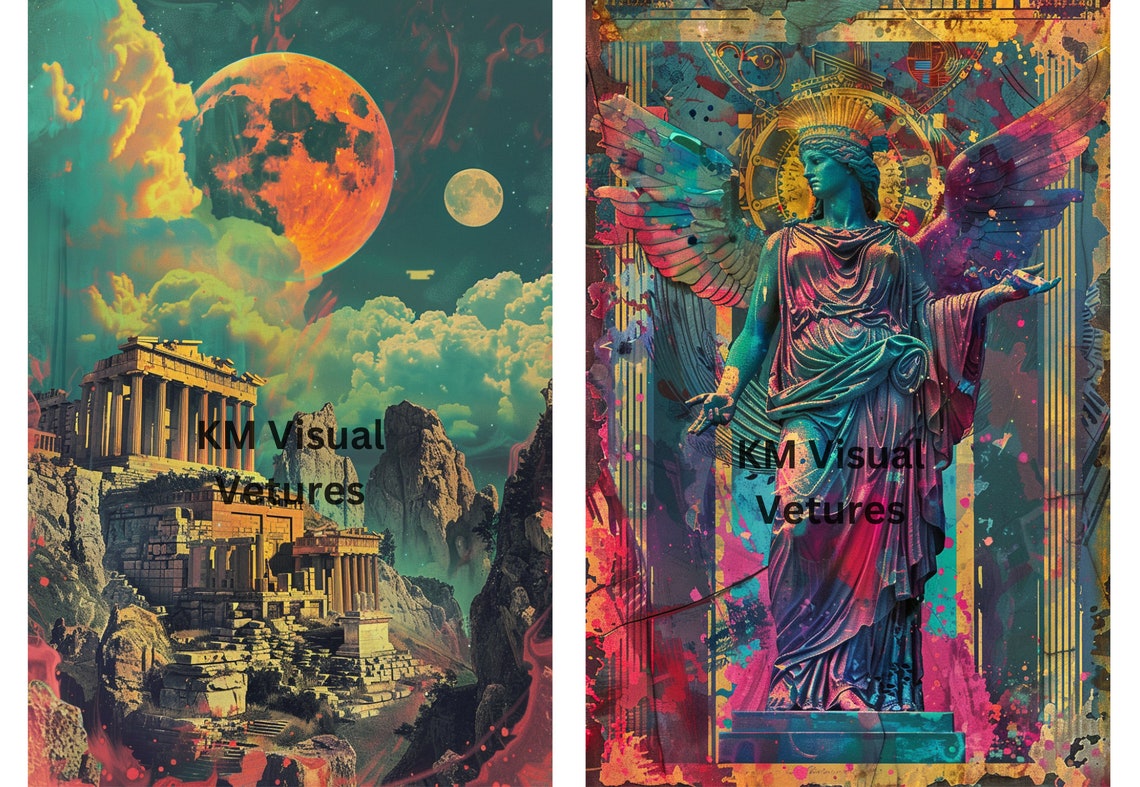 Ancient Greek Junk Journal Pages PNG, Printable Journal Kit, Mythology ...