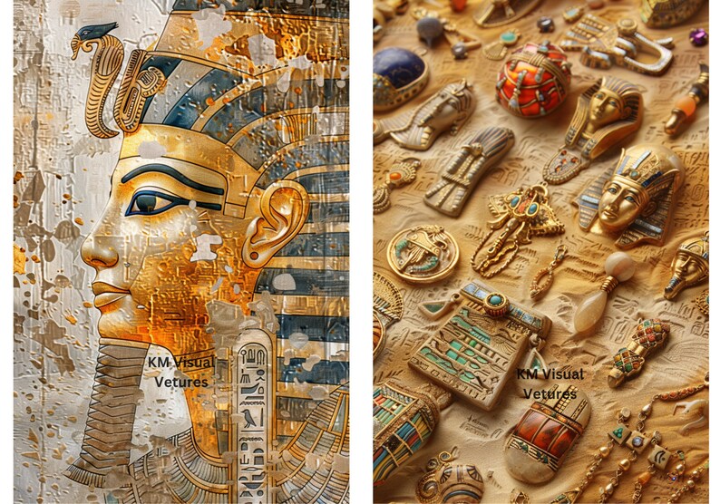 Ancient Egypt Junk Journal Pages PNG, Cleopatra, Pharaon, Pyramid ...