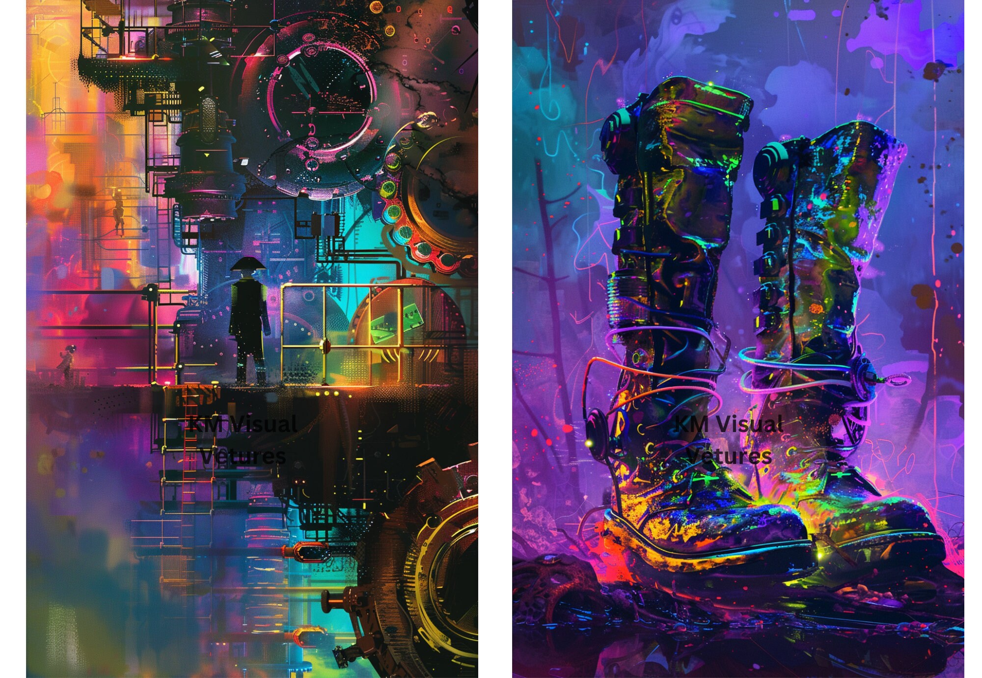 Futuristic Steam Punk Junk Journal Kit PNG, Sci-fi Junk Journal ...