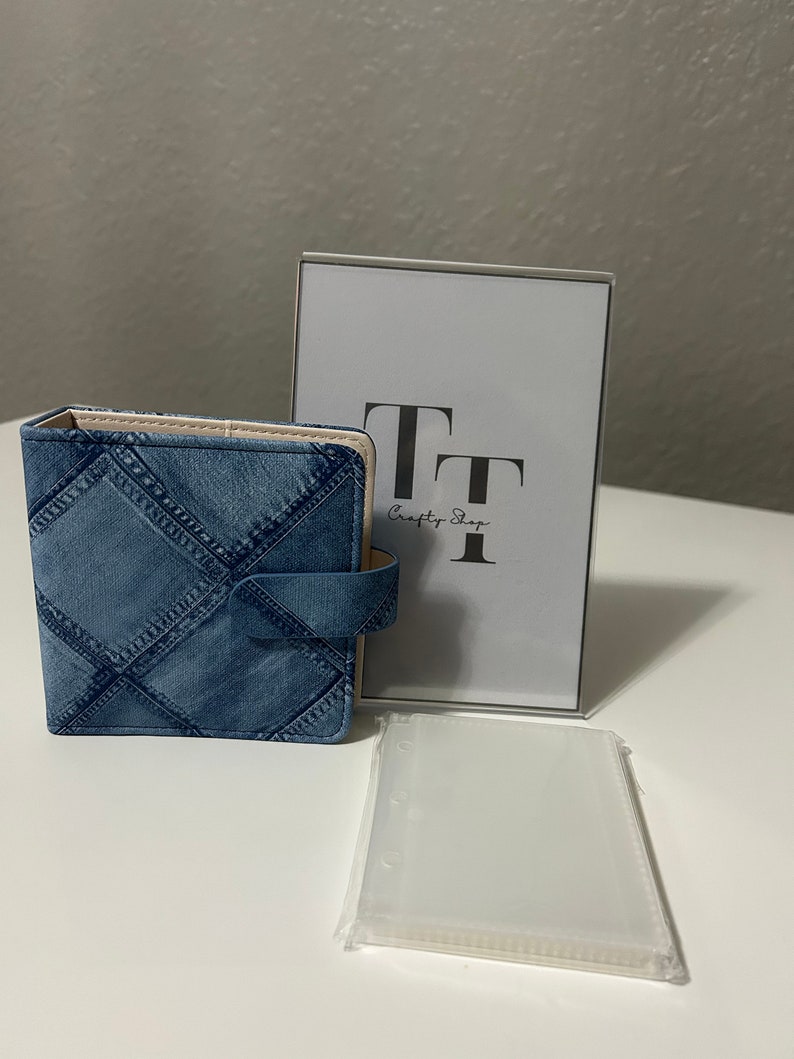 Mini Denim Binder - Etsy