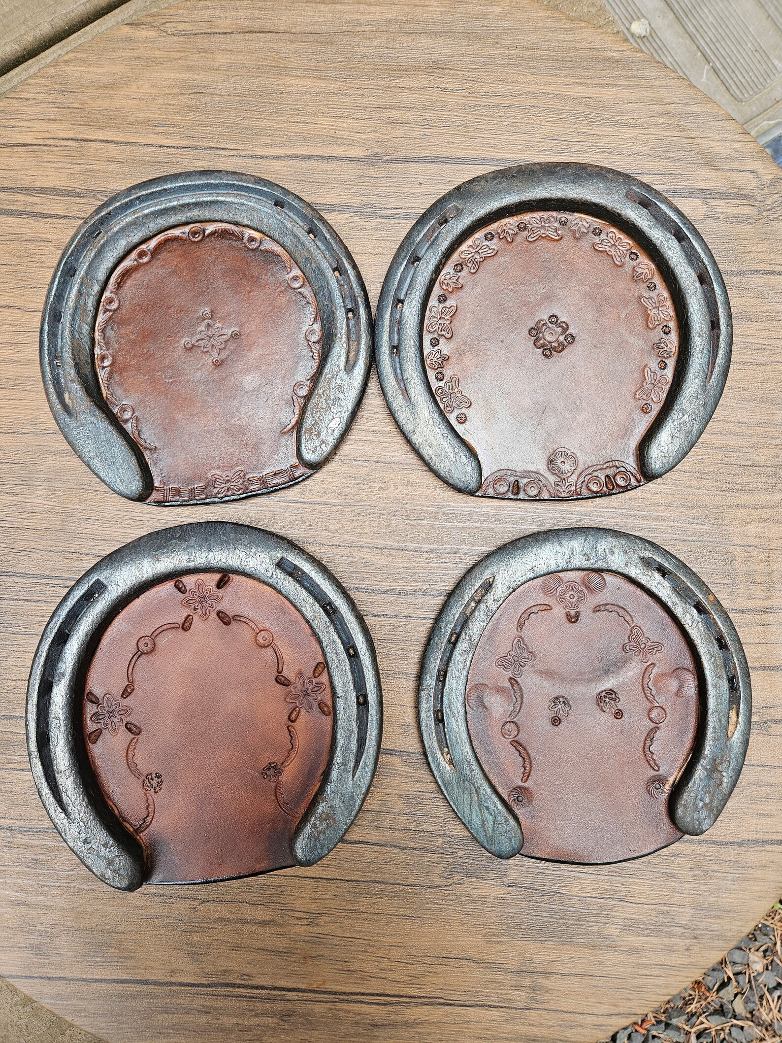 Horseshoe Coaster Set - Etsy