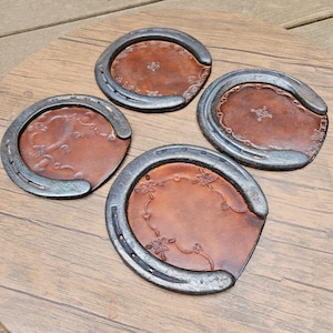 Horseshoe Coaster Set - Etsy