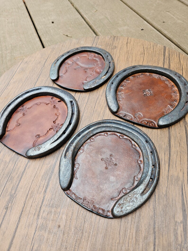 Horseshoe Coaster Set - Etsy