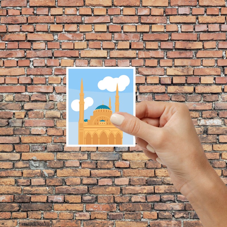 Mohammad Al-amin Mosque Blue Mosque Beirut Lebanese Stickers Vinyl ...