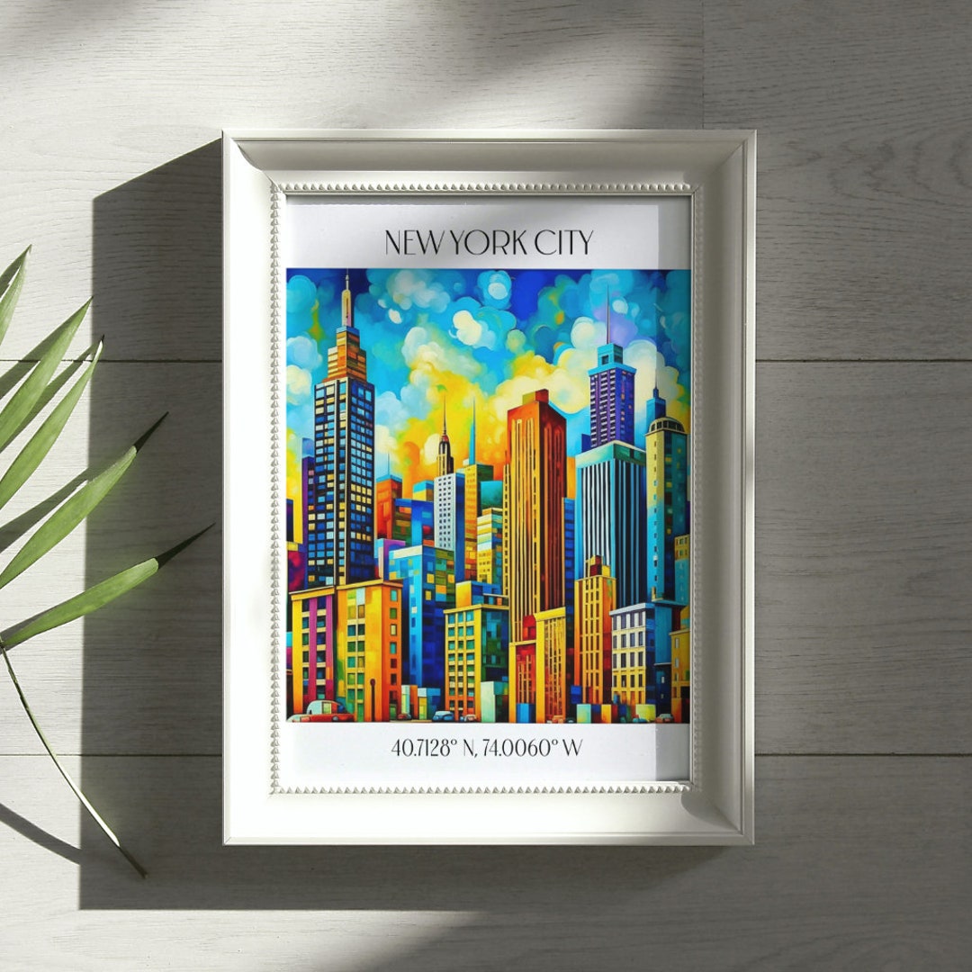 Picasso Inspired New York City Wall Art - Etsy