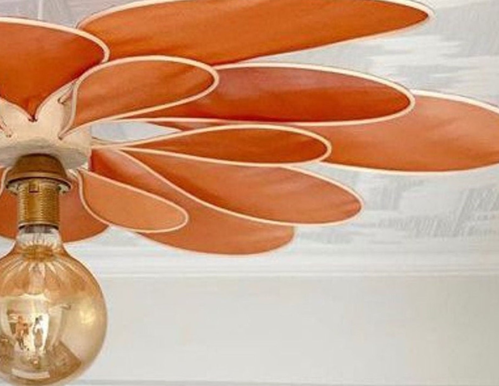 Petal Lamp, Pendant Light, Dining Room Light Fixtures, Rattan ...