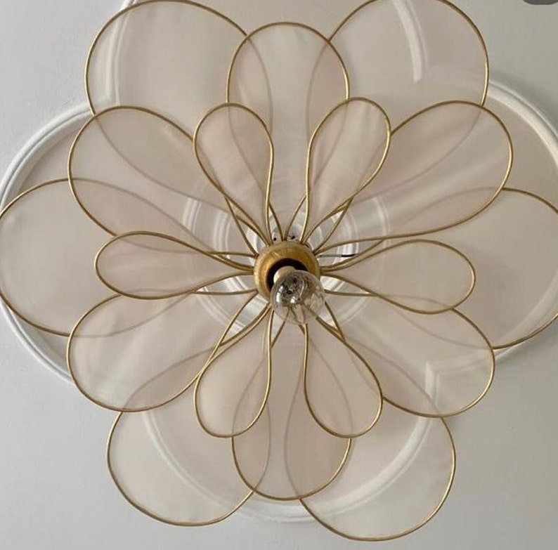 Petal Lamp, Pendant Light, Dining Room Light Fixtures, Rattan ...