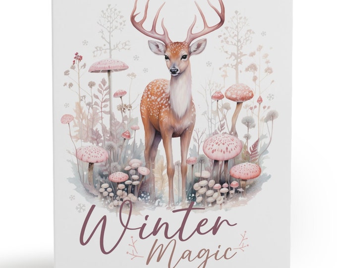 Holiday Card, Winter Card, Christmas Card, Winter Animals, Woodland ...