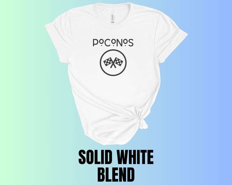 Poconos Tee, Souvenir Shirt, Checkered Flags, Racing Shirt, Raceway ...