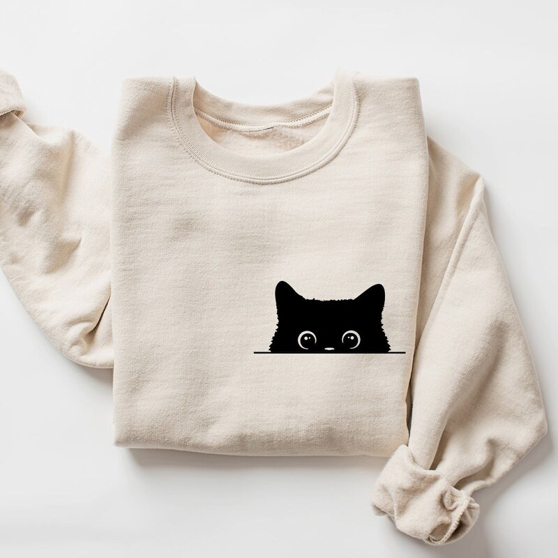 Cat Sweatshirt - Etsy