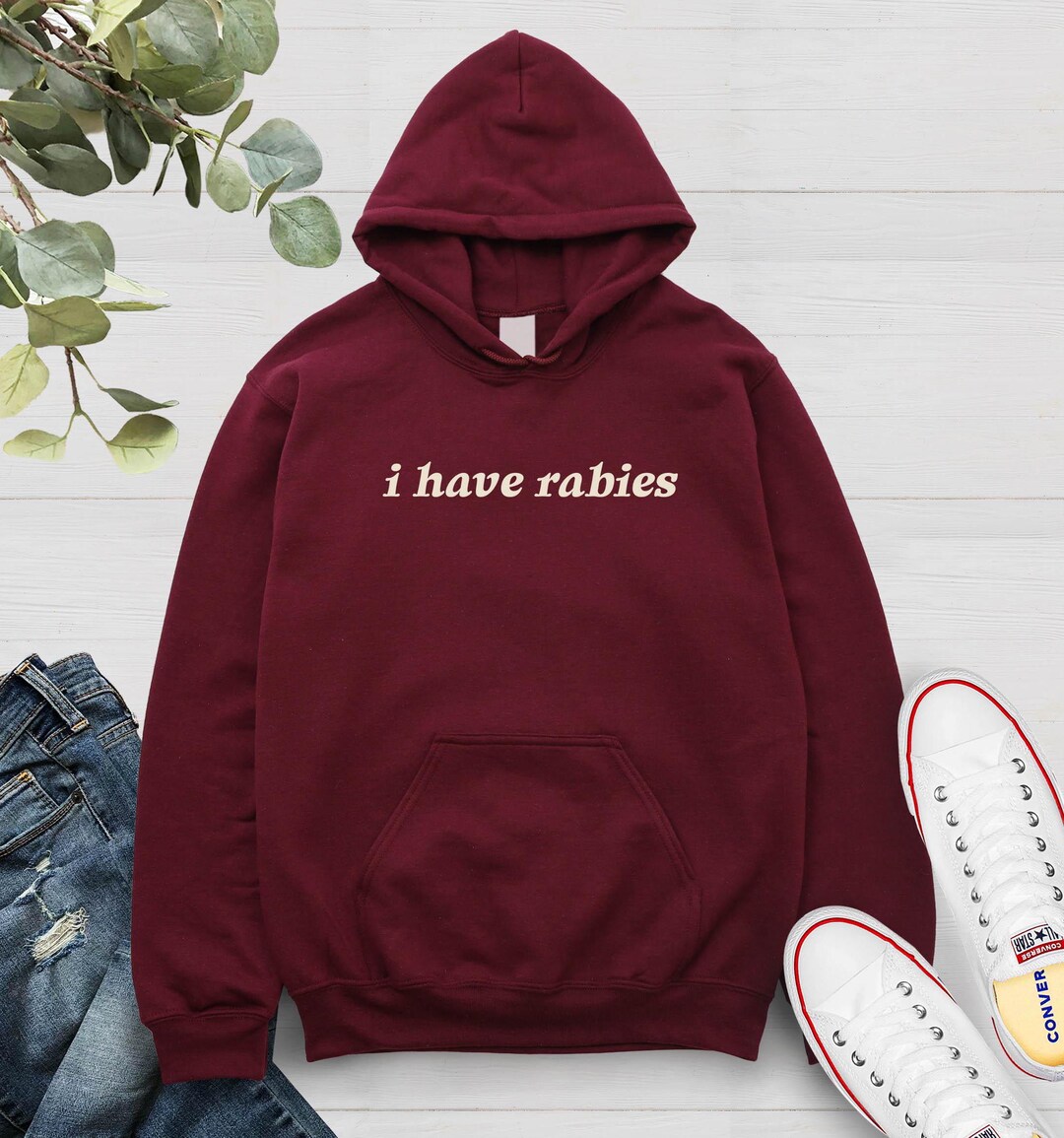 I Have Rabies Funny Hoodie, Unhinged Meme Sweatshirt, Grunge Clothing ...