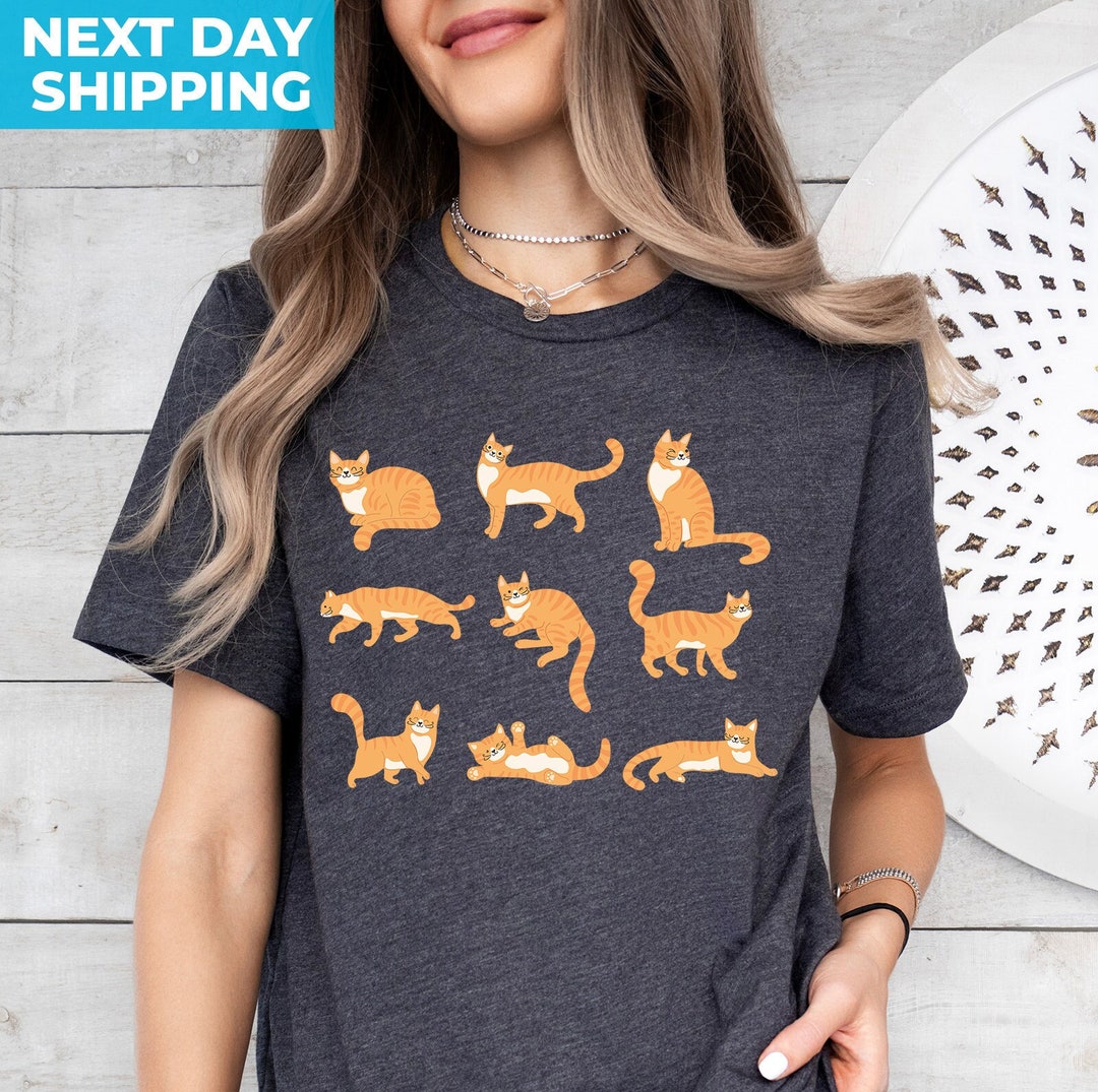 Cute Orange Cat Shirt, Orange Cat T-shirt, Orange Cat Mom Sweatshirt ...