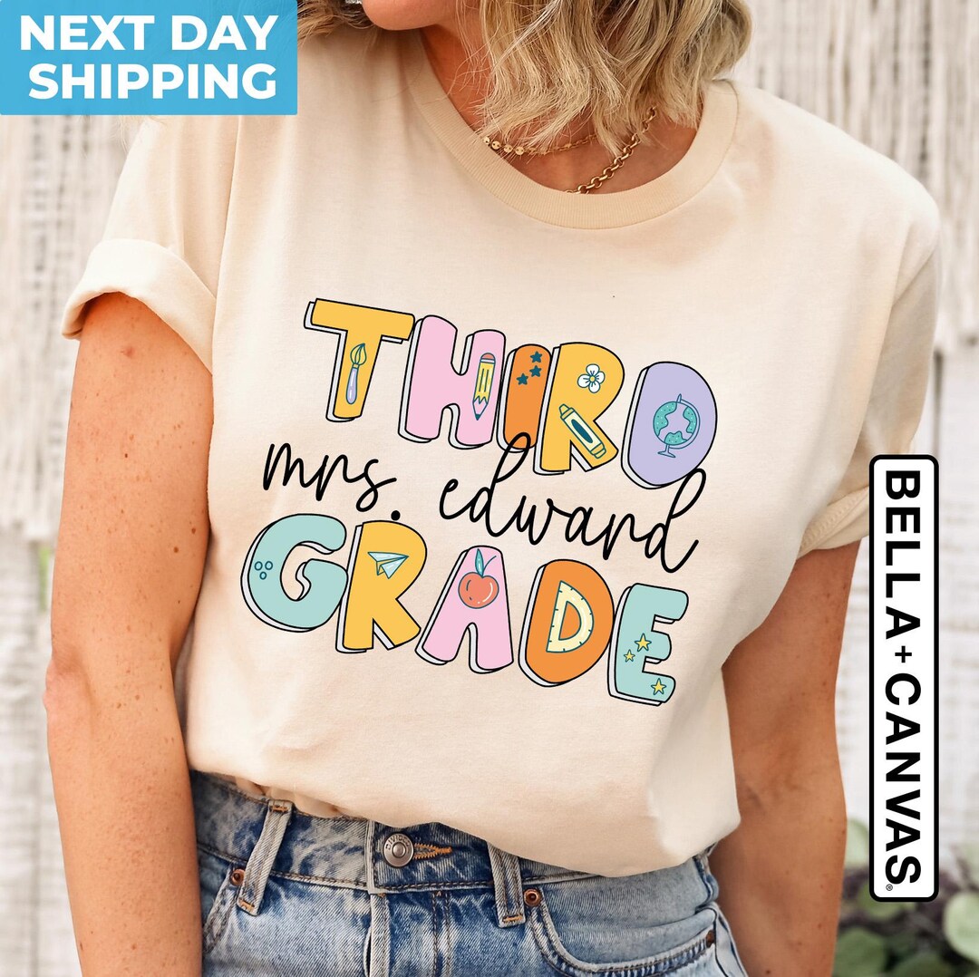 Custom Third Grade Teacher Shirt, Third Grade Dream Team Shirt ...