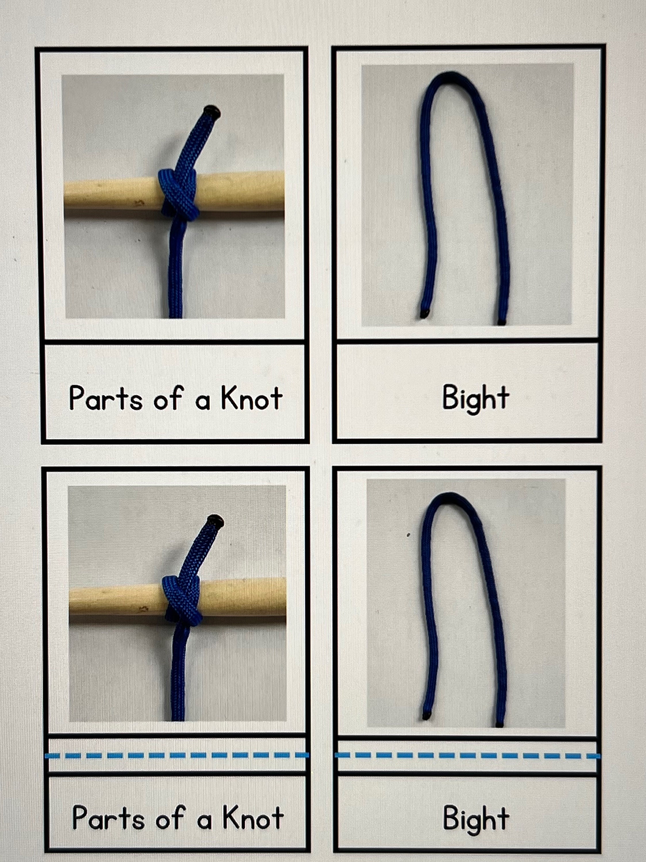 Parts and Types of Knots: Cards and Lessons - Etsy
