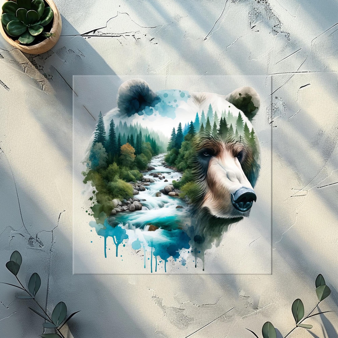 Bear Nature DTF Transfer - Etsy