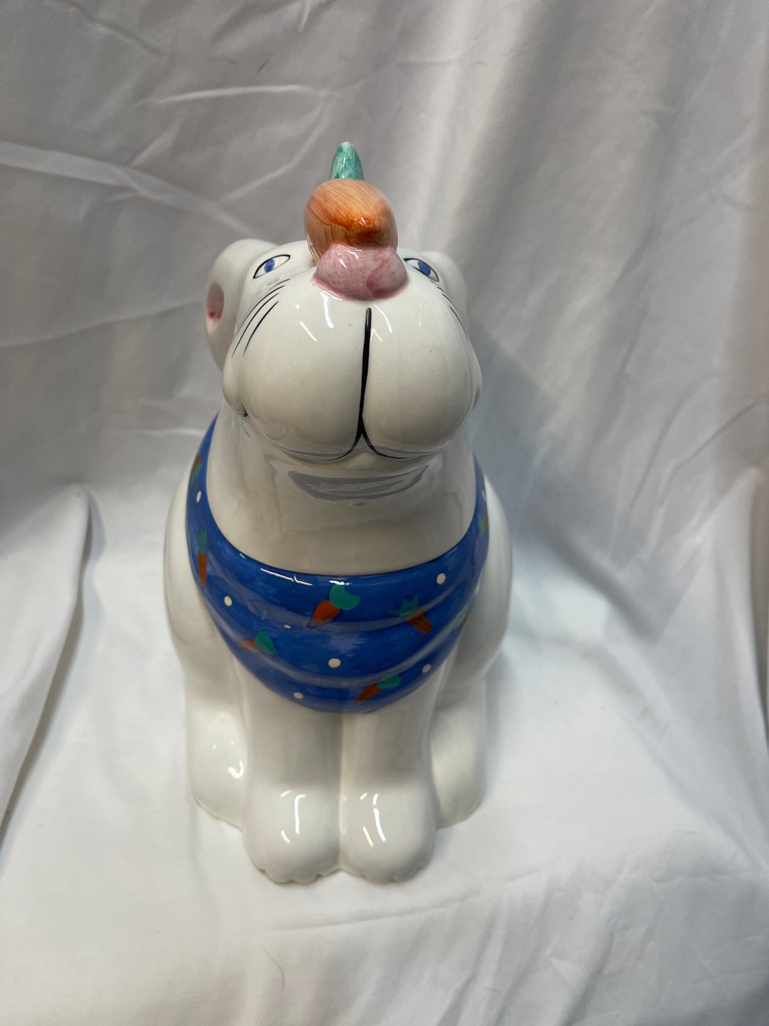 Easter Bunny Cookie Jar - Vintage - Etsy