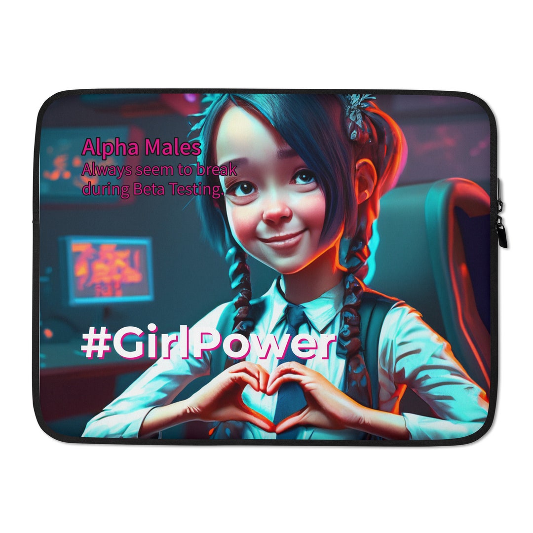 Funny Girl Power Laptop Sleeve 2 Sizes Woman Positive Computer Science ...