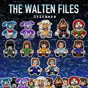 PREORDER the Walten Files Vinyl Stickers Bon, Banny, Sha, Boozoo, Billy ...