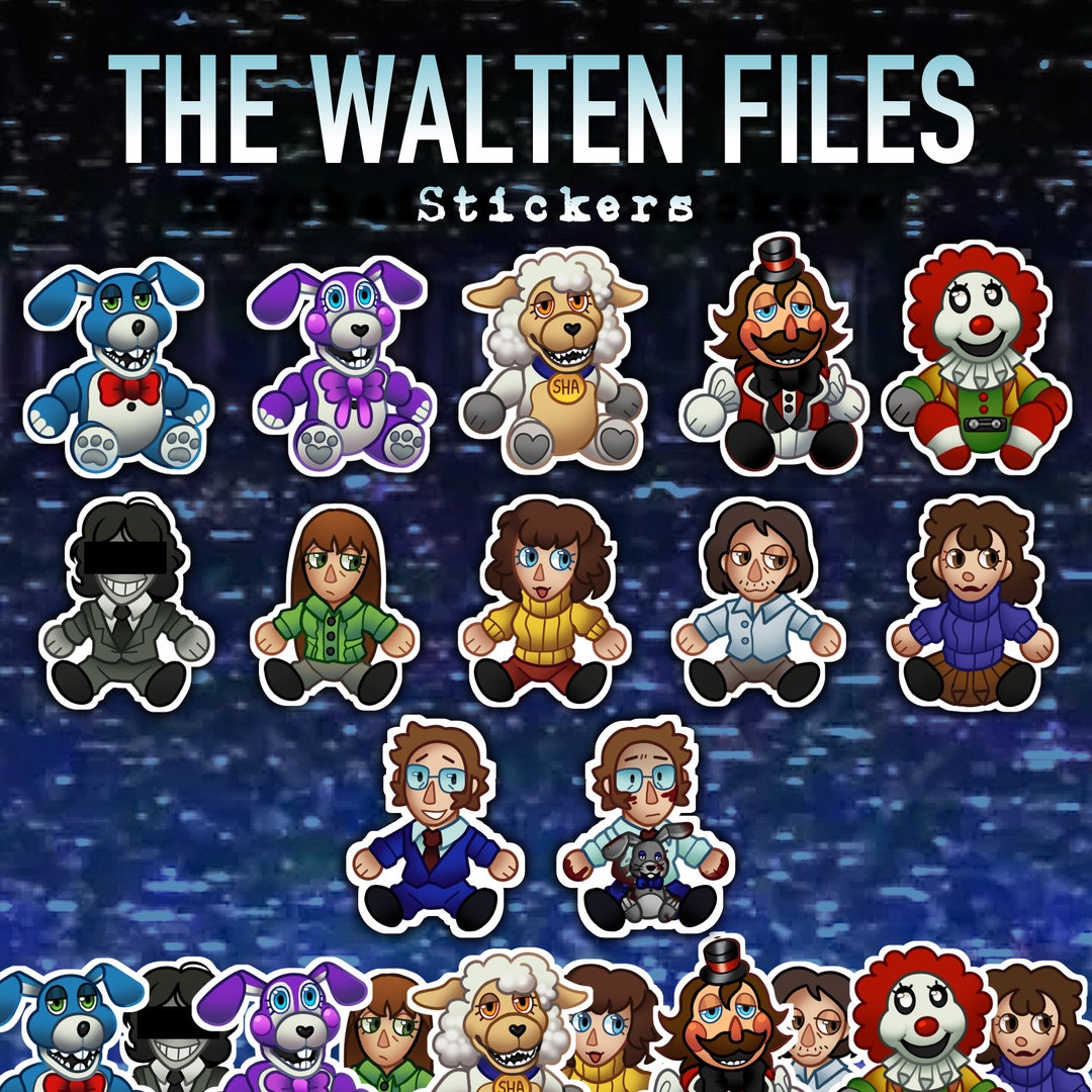 The Walten Files - Vinyl Stickers - Bon, Banny, Sha, Boozoo, Billy ...