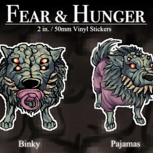 Fear and Hunger Moonless Vinyl Stickers - Binky Moonless - Etsy