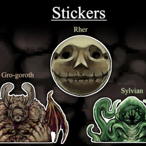 Fear and Hunger Termina God Vinyl Stickers - Rher, Gro-goroth, Sylvian ...