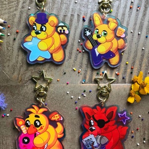 Five Nights at Freddy’s (FNAF) Double-sided Rainbow Acrylic Keychains ...