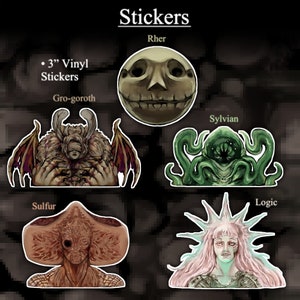 Fear and Hunger Termina God Vinyl Stickers - Rher, Gro-goroth, Sylvian ...