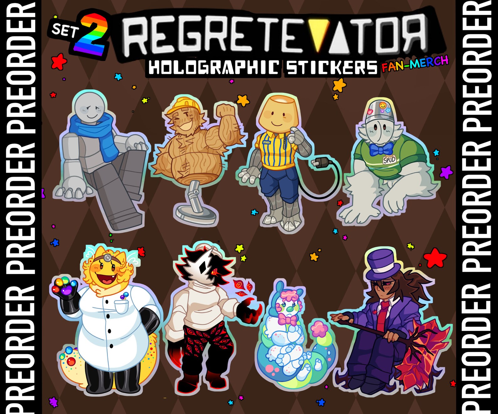 Preorder SET 2 REGRETEVATOR Stickers: Wallter, Mark, Lampert, Spud, Dr ...