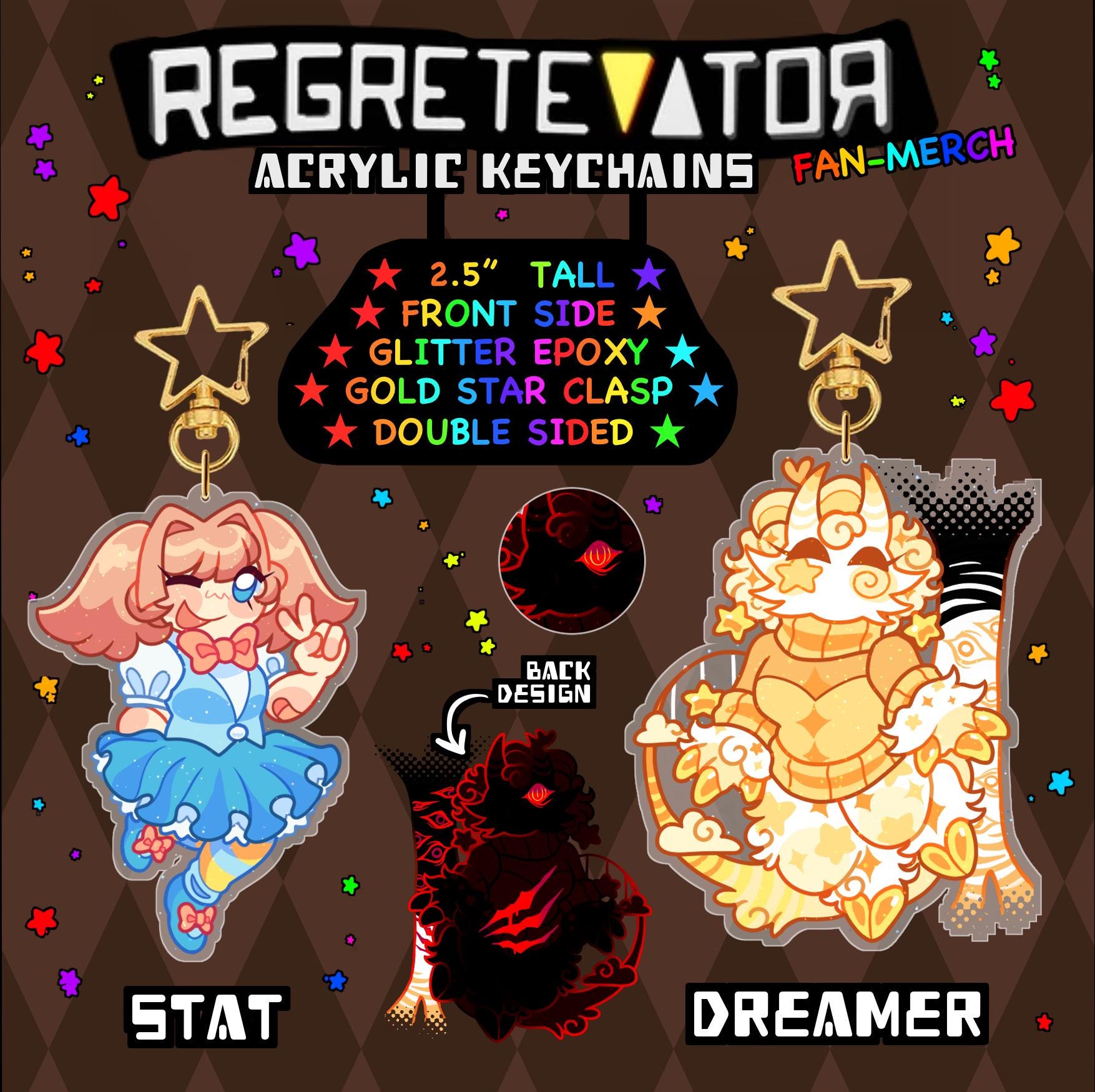 SERIES 4 REGRETEVATOR - Keychains: Stat, Melanie, Null, Dreamer - Etsy