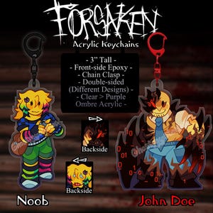 FORSAKEN SERIES 2 - Keychains: Shedletsky, Builderman, Dusekkar, Taph ...