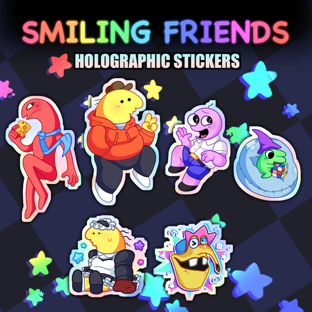 Smiling Friends - Stickers - Pim, Charlie, Alan, Glep, Gwimbly - Etsy