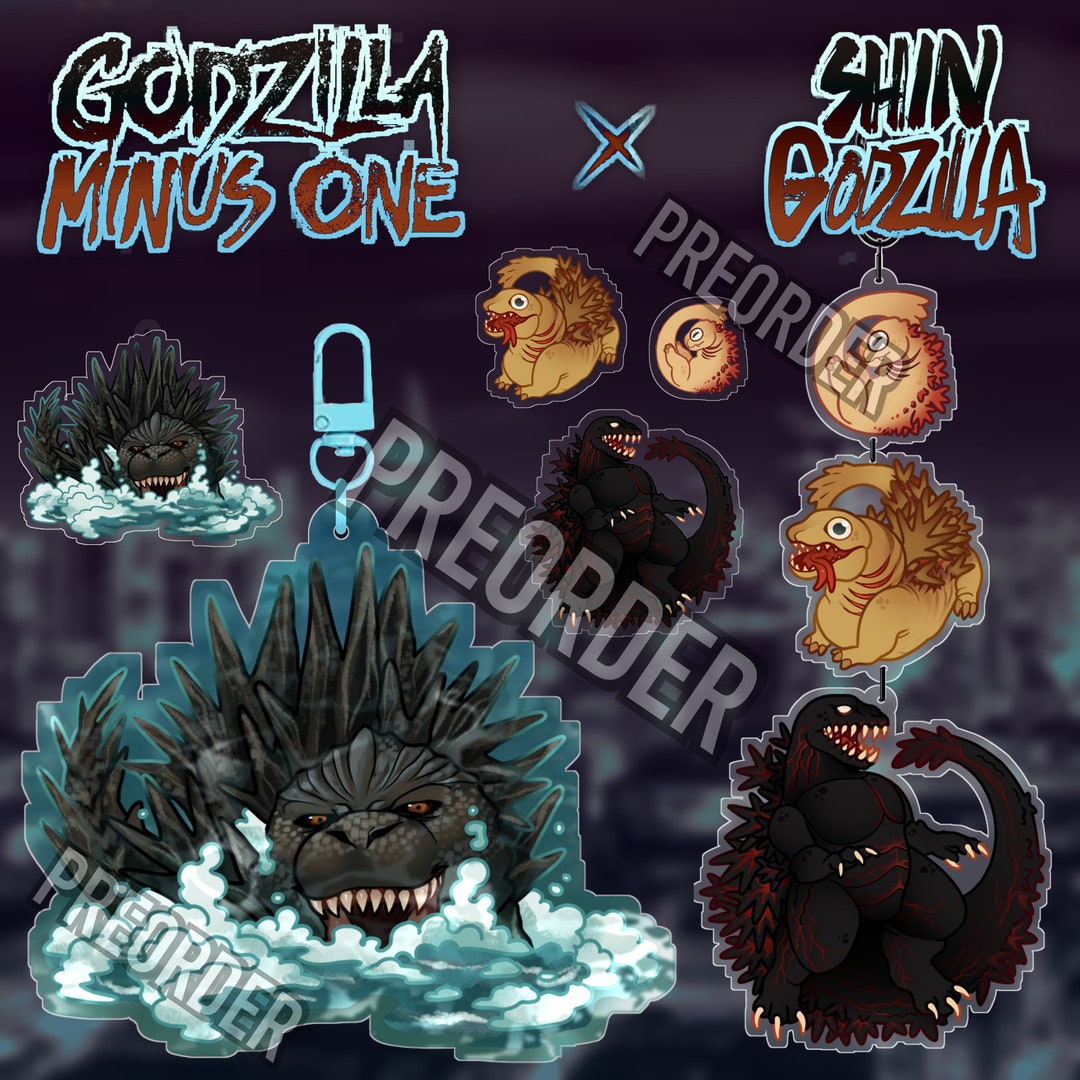 Godzilla Minus One Shin Godzilla Acrylic Keychains, Vinyl Stickers ...