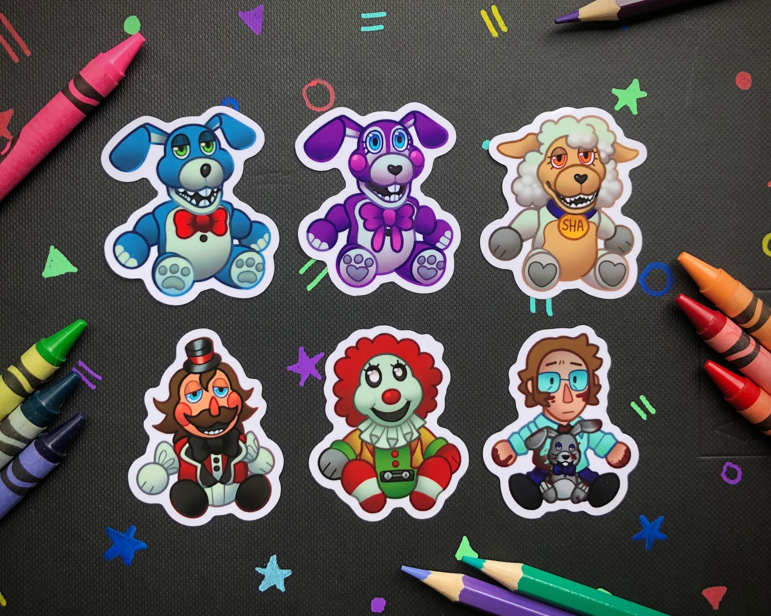 The Walten Files - Vinyl Stickers - Bon, Banny, Sha, Boozoo, Billy ...