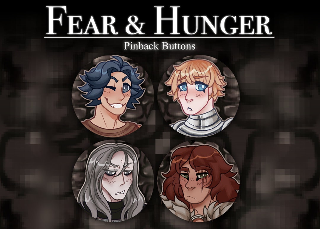 Fear and Hunger Character Pinback Buttons - Pins, Badges, Playable ...